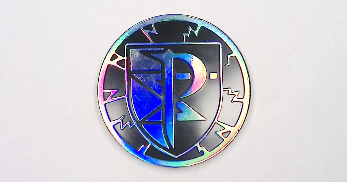 プラズマ団エンブレム：シルバーレインボーホロ【Team Plasma emblem Silver Rainbow Holofoil ...