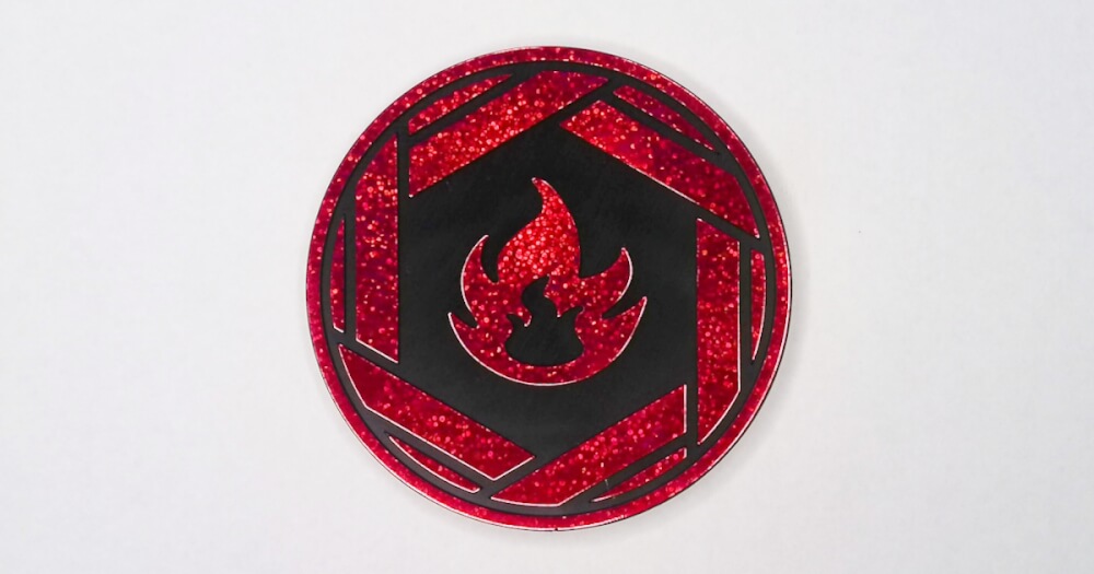 炎タイプシンボル：レッドグリッターホロ【Fire-type symbol Red Glitter Holofoil】 | ポケモンコインファン ...